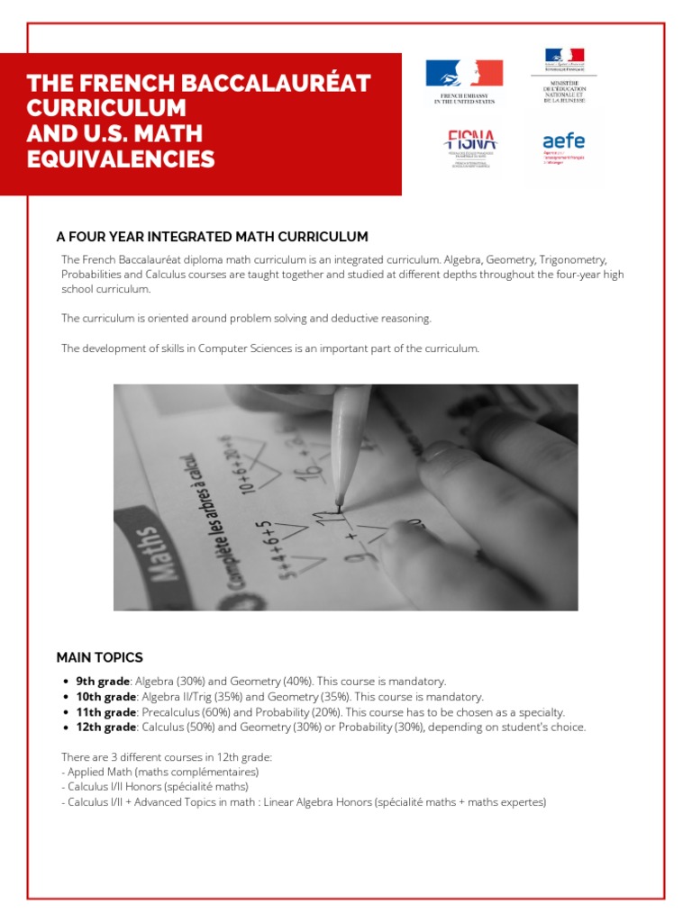 6 - Baccalaureat Math | PDF | Mathematics | Curriculum