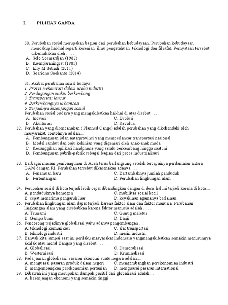 Soal PAS IPS K9 K13 | PDF