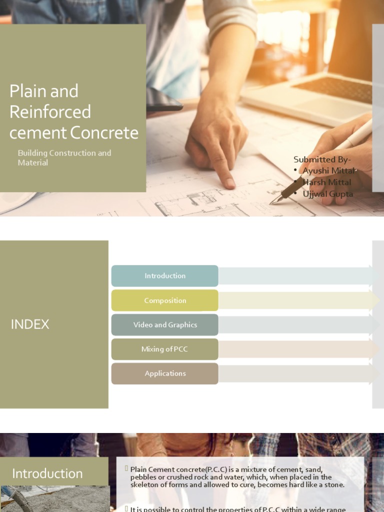 Plain and Reinforced Cement Concrete Presentation Autosaved | PDF ...