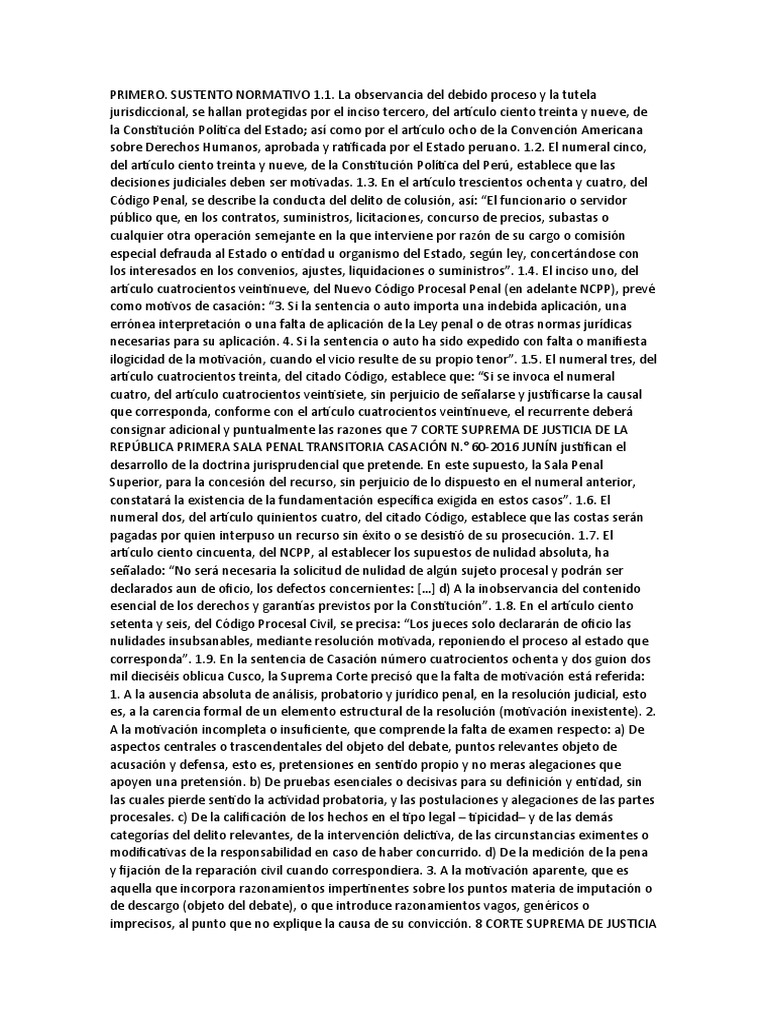 Sustento Normativo | PDF | Derecho penal | Separación de poderes