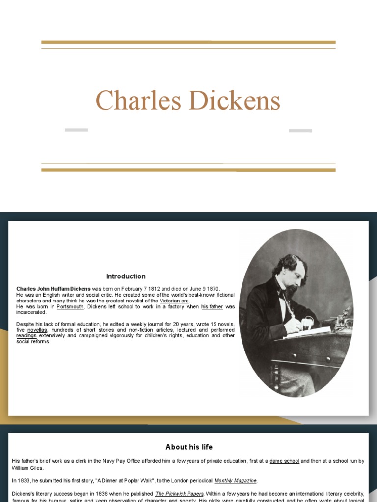 Overview of Charles Dickens' Life and Works | PDF | Great Expectations ...