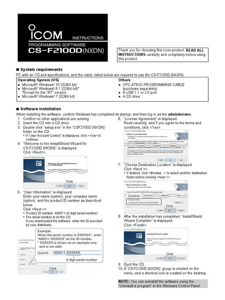 CS-F2100D - Software Instructions | PDF | Microsoft Windows ...
