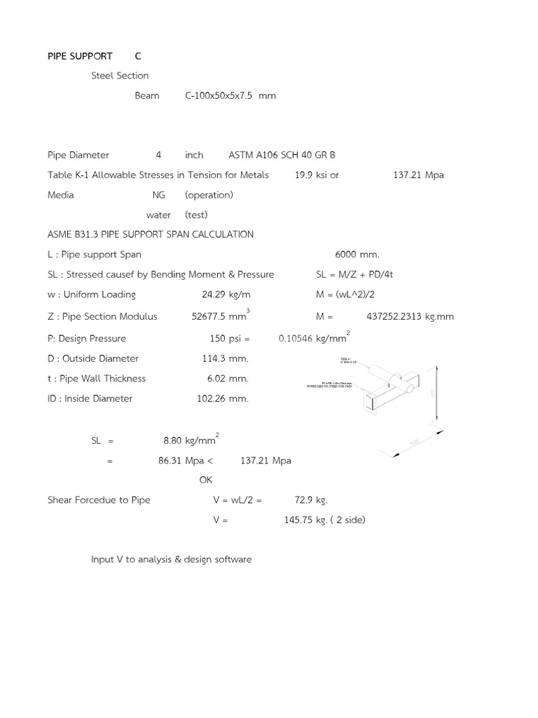 Pipe Support Span Calculation Guide | PDF | Teaching Methods & Materials