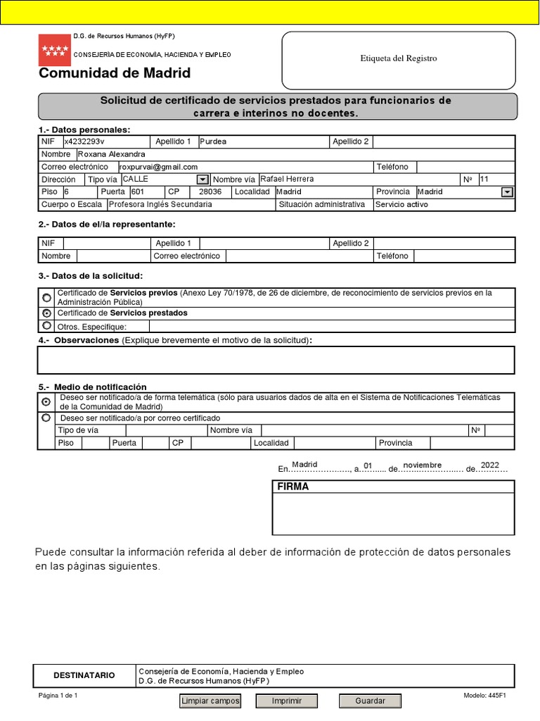 Comunidad de Madrid | PDF | Privacidad de la información | Justicia