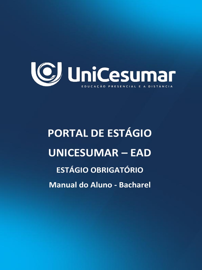 Manual Do Aluno - Estágio Obrigatório Bacharel - Versão 3.0 | Download ...