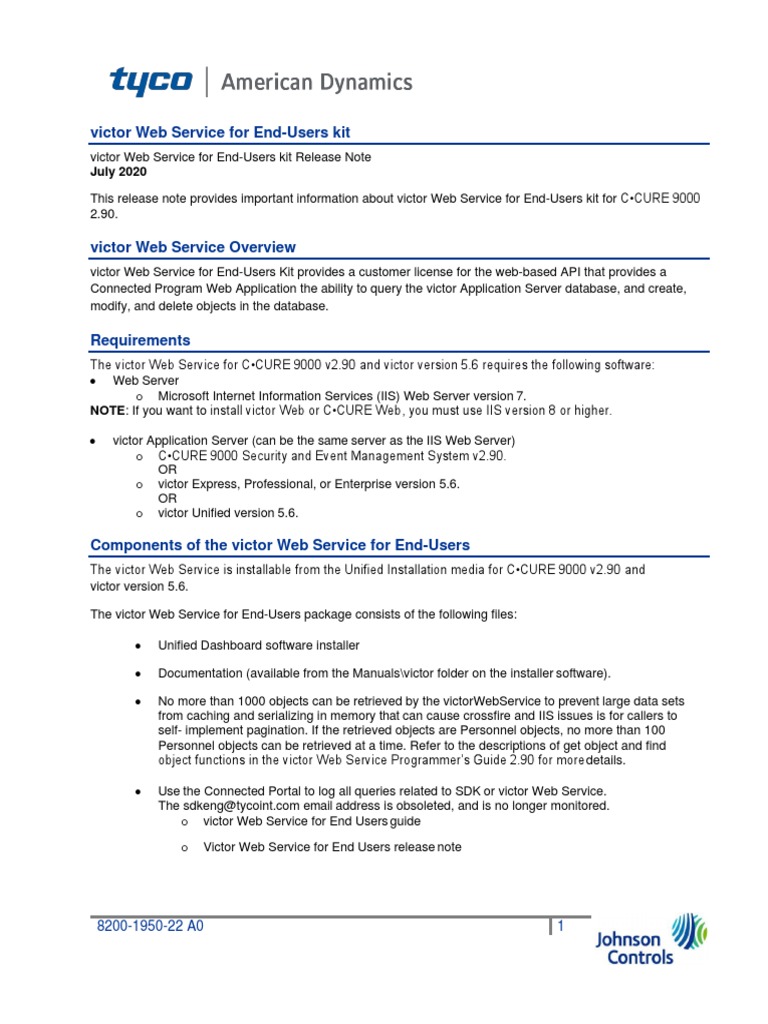 Victor v5 6 WebServiceRN 8200 1950 22 A0 en | PDF | World Wide Web ...