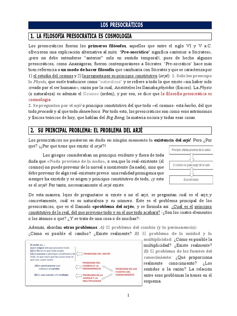 Arjé en los Presocráticos: Pitágoras y Más | PDF | Pitágoras | Platón