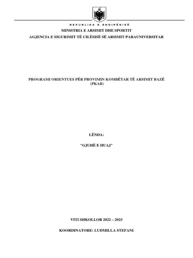 Gjuhe e Huaj 2 | PDF