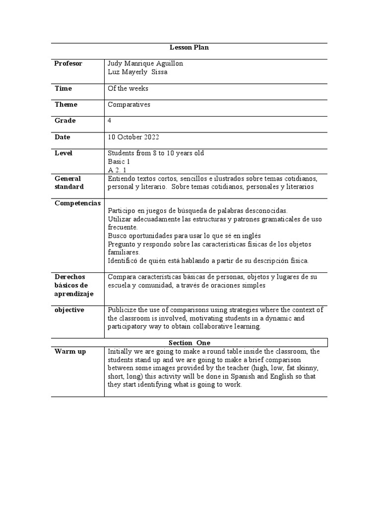 Lesson Plan | PDF | Cognitive Psychology | Education Theory