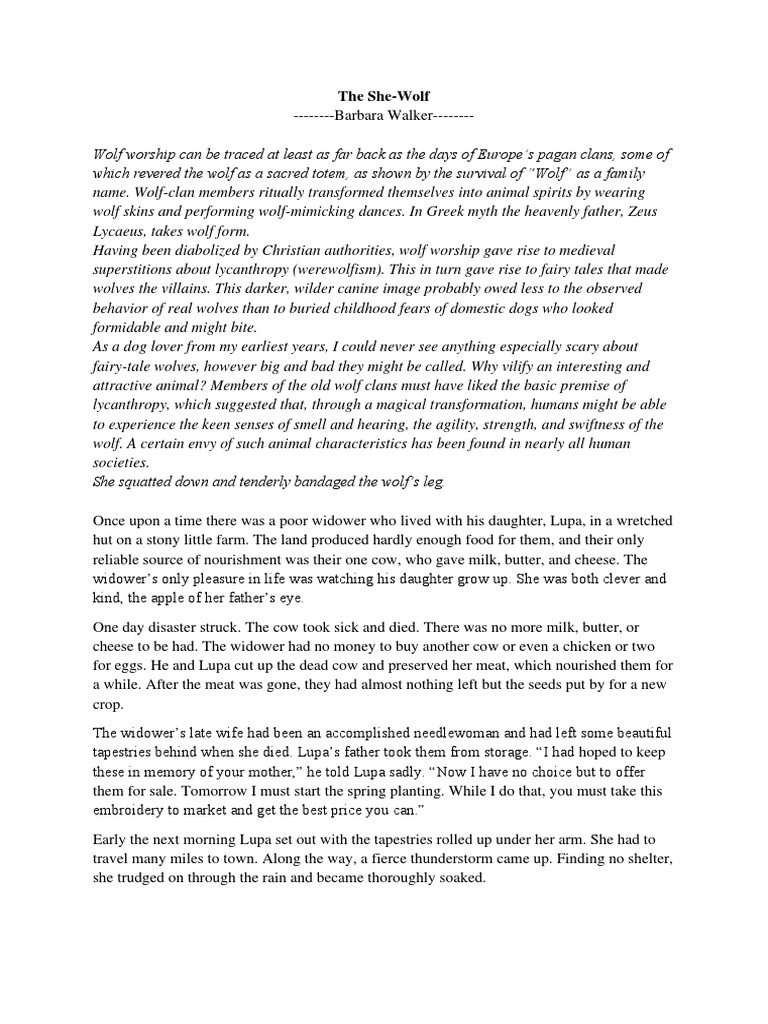 The She Wolf | PDF | Werewolves