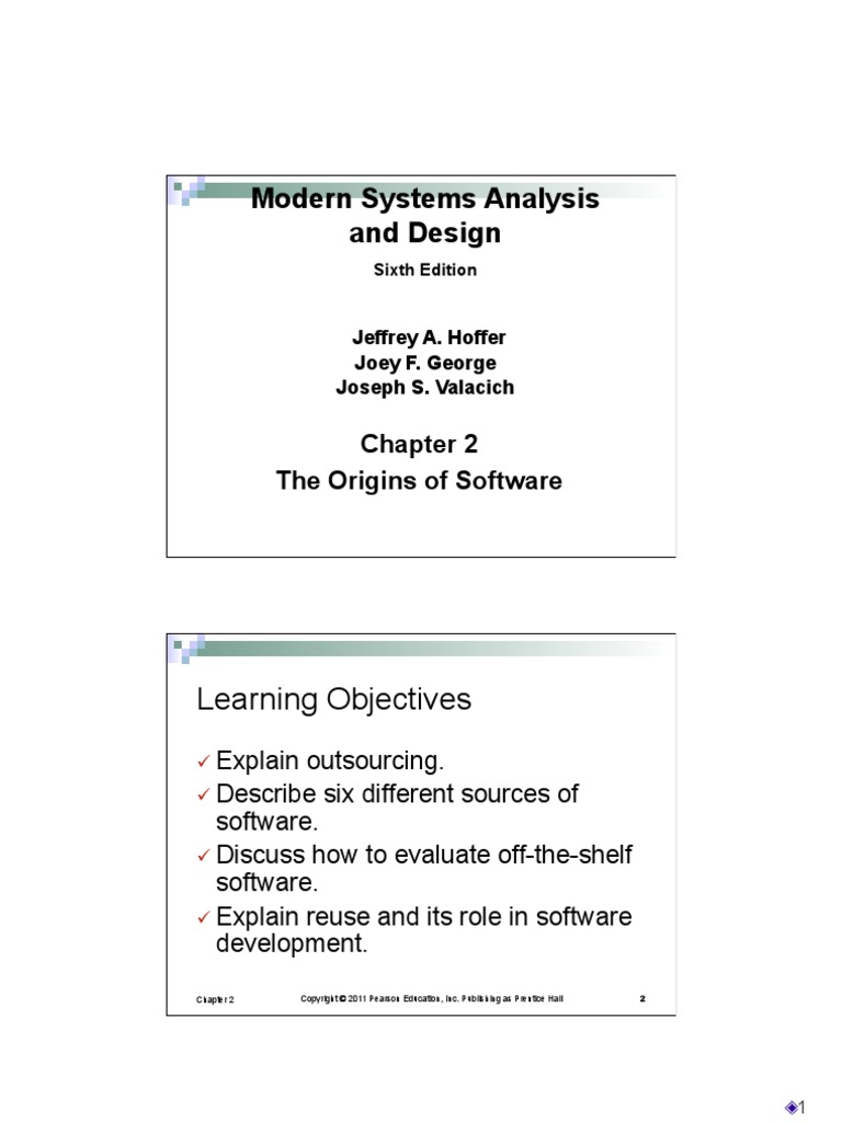Modern Systems Analysis and Design: Learning Objectives | PDF | Component Based Software ...