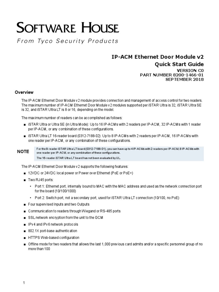 Ip-Acm-Ethernet-Door-V2 QSG MN rc0 LT en | PDF | Ip Address | Computer ...