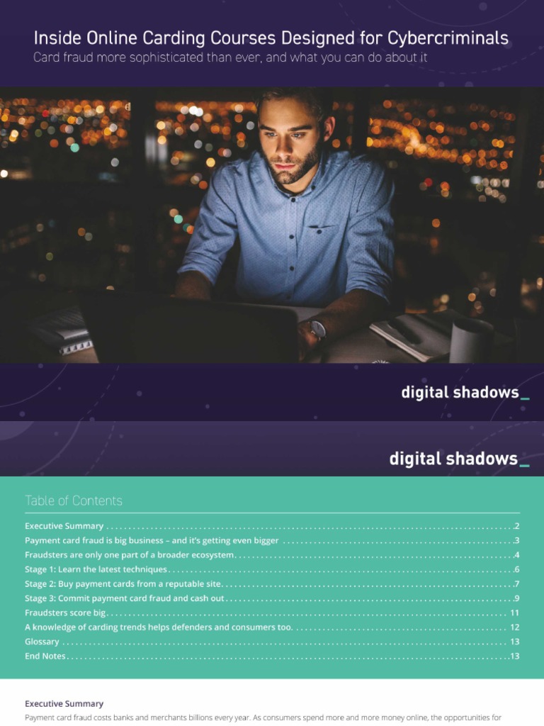 Inside Online Carding Courses Designed For Cybercriminals | PDF