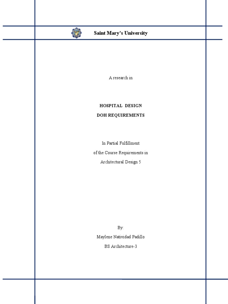 DOH Guidelines for Hospital Design | PDF | Hospital | Sanitation