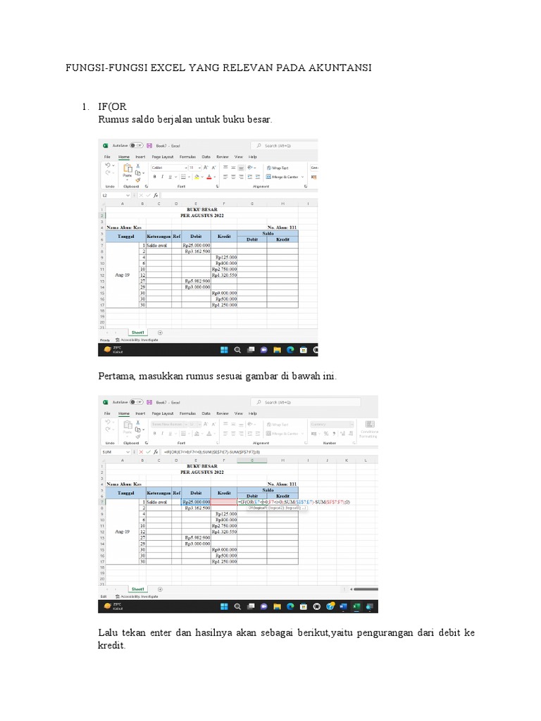 Rumus Excel Penting untuk Akuntansi | PDF