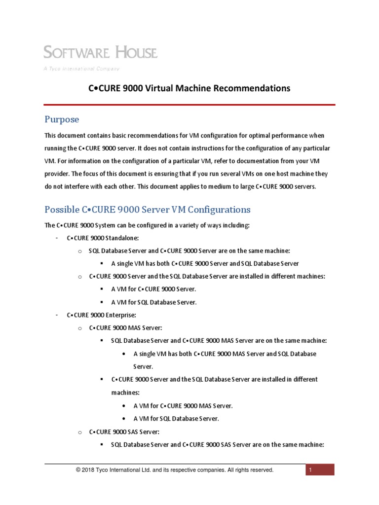 Ccure-9000-Virtual-Machine-Rec v5 WP LT en | PDF | Virtual Machine | Databases