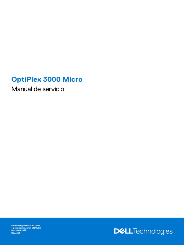 Optiplex 3000 MFF SM Es XL | PDF | Bios | Descarga electrostática