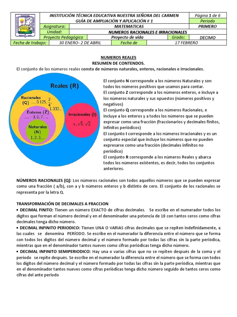 Números Racionales e Irracionales | PDF | Números | Número racional
