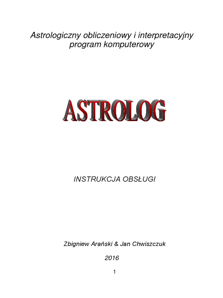 Astrologiczny Obliczeniowy I Interpretacyjny Program Komputerowy | PDF