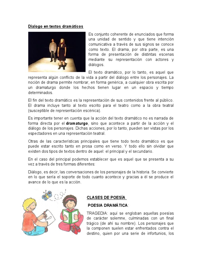 Diálogos en Textos Dramáticos | PDF | Poesía | Teatro