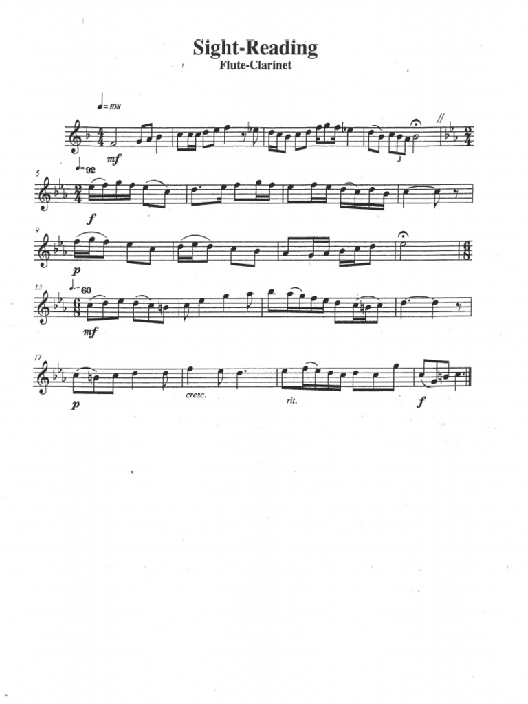 Sightreading Material | PDF