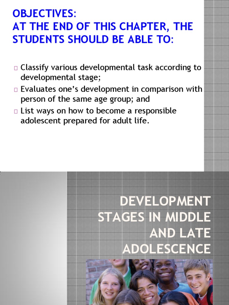Development Stage in Middle Adolescence | PDF