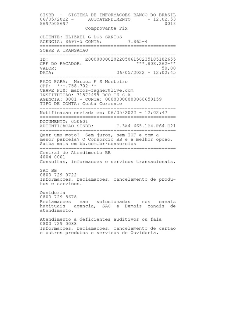 Comprovante 06-05-2022 120259 | PDF Comprovante 06-05-2022 120259 | PDF