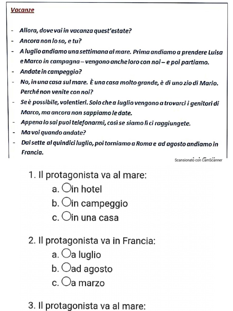 Andare e Venire. | PDF