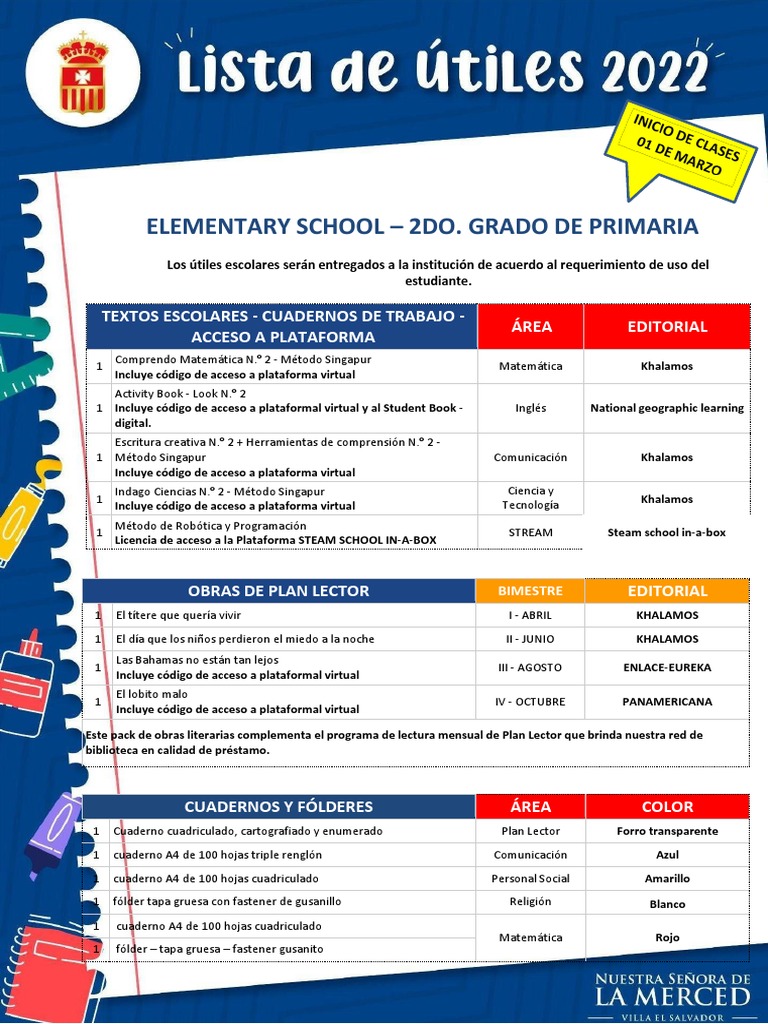 Cuaderno de Actividades 2° Grado Primaria | PDF