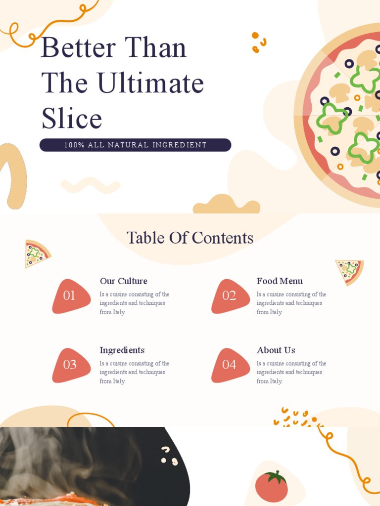 Saam Presentation Template Red Variant | PDF | Pizza | Italian Cuisine