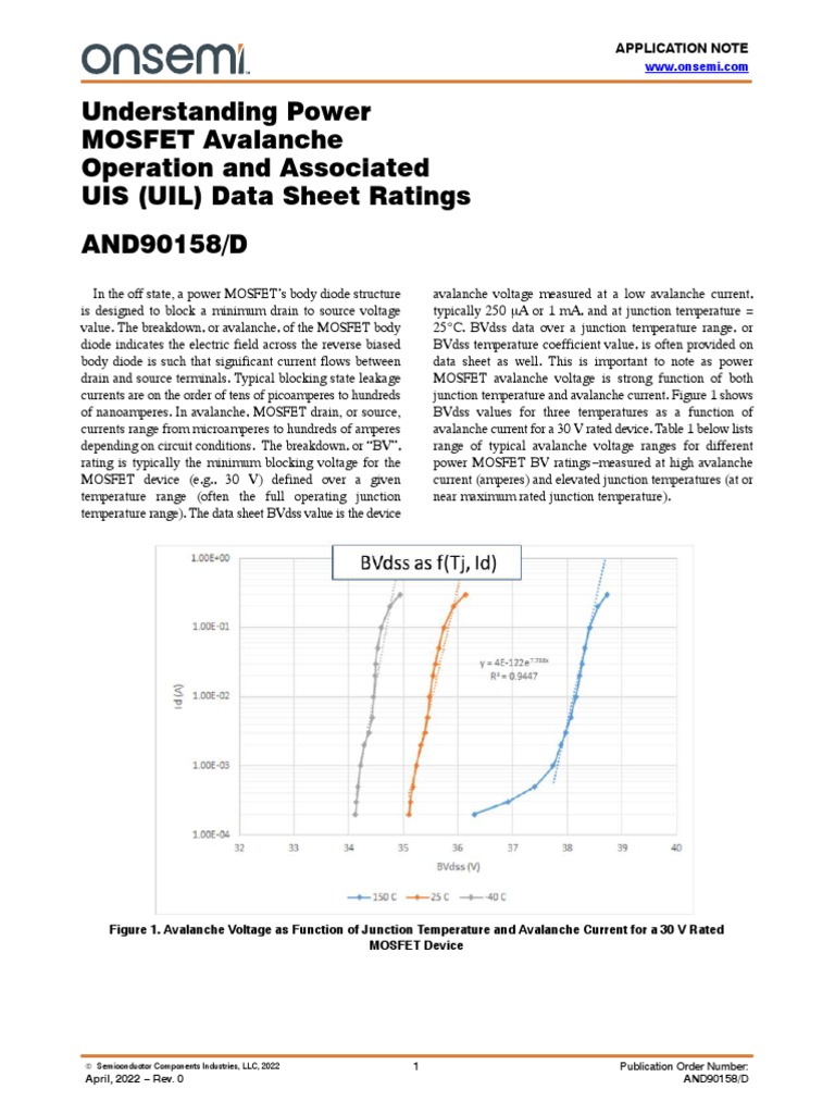 Understanding Power MOSFET Avalanche Operation | PDF | Mosfet | Field ...