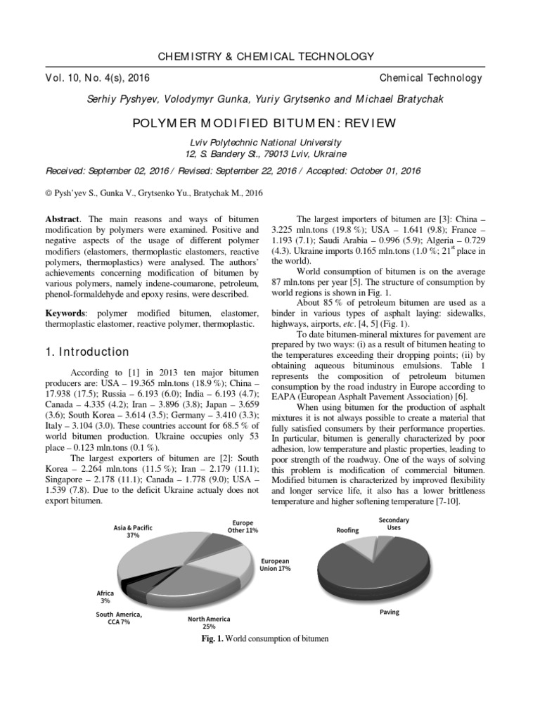 Plastomer and Elastomer | PDF | Asphalt | Polymers