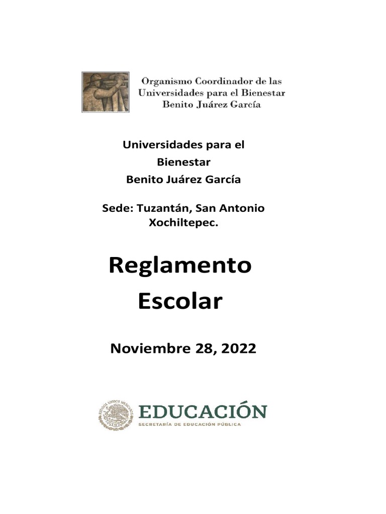 Reglamento UBBJ: Inclusión y Valores | PDF | México | Inclusión (Educación)