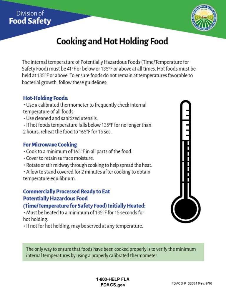 Hot Holding Temperature Guidelines | PDF | Technology & Engineering