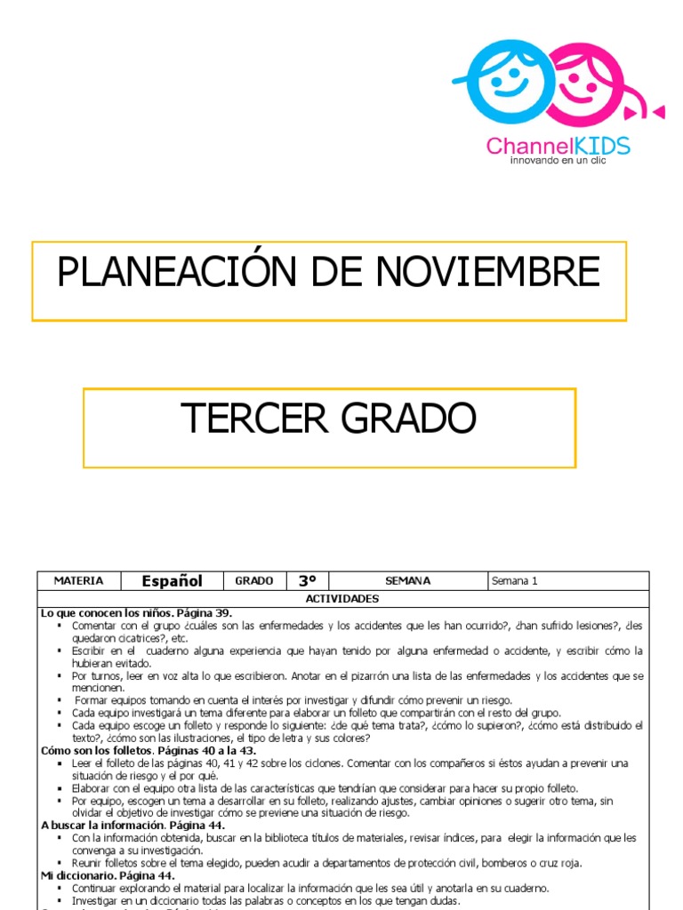 3° Planeacion Mensual de Noviembre 2022 | PDF | Poesía | Autor