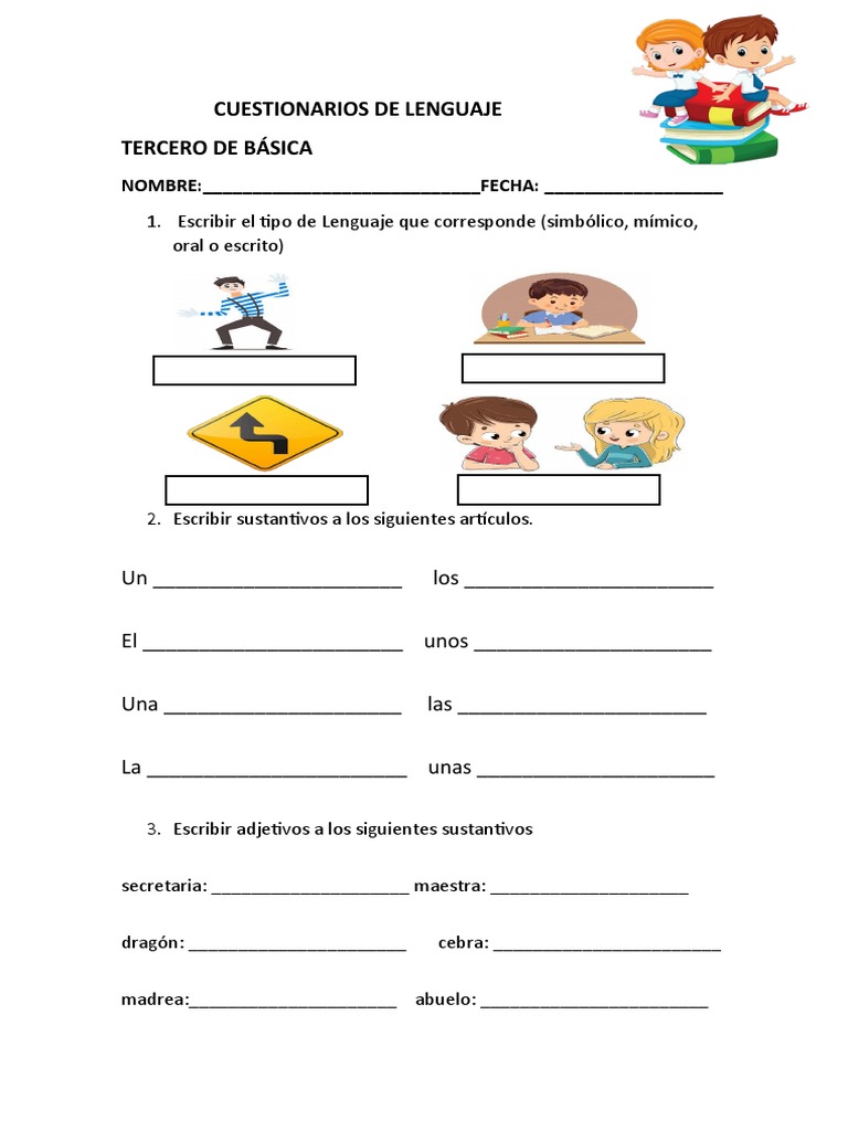 Cuestionarios de Lenguaje | PDF | Lingüística