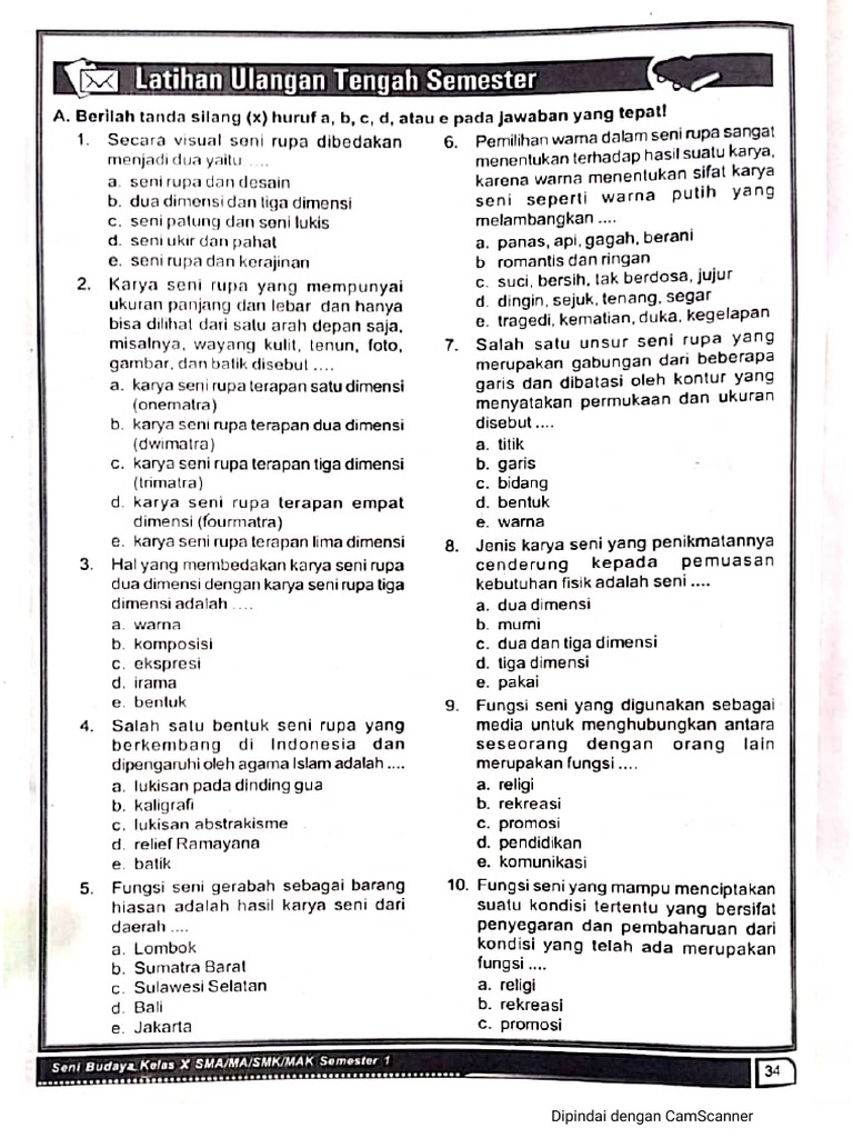 Lat Uts SBK HL34 | PDF