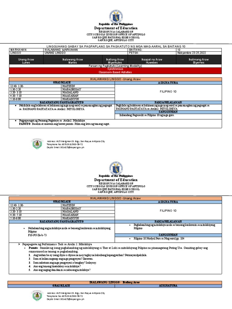 WLP-WEEK-Q2 - WEEK 3 - DULA New | PDF