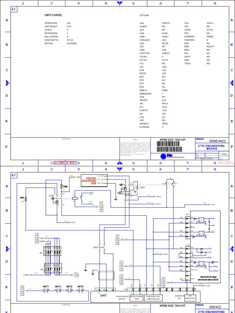 Otis GeN2 Switch Gecb At120 Variador LV Diagramas TAA21310T | Download ...