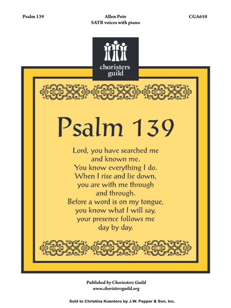 Psalm 139 | PDF | Religion & Spirituality