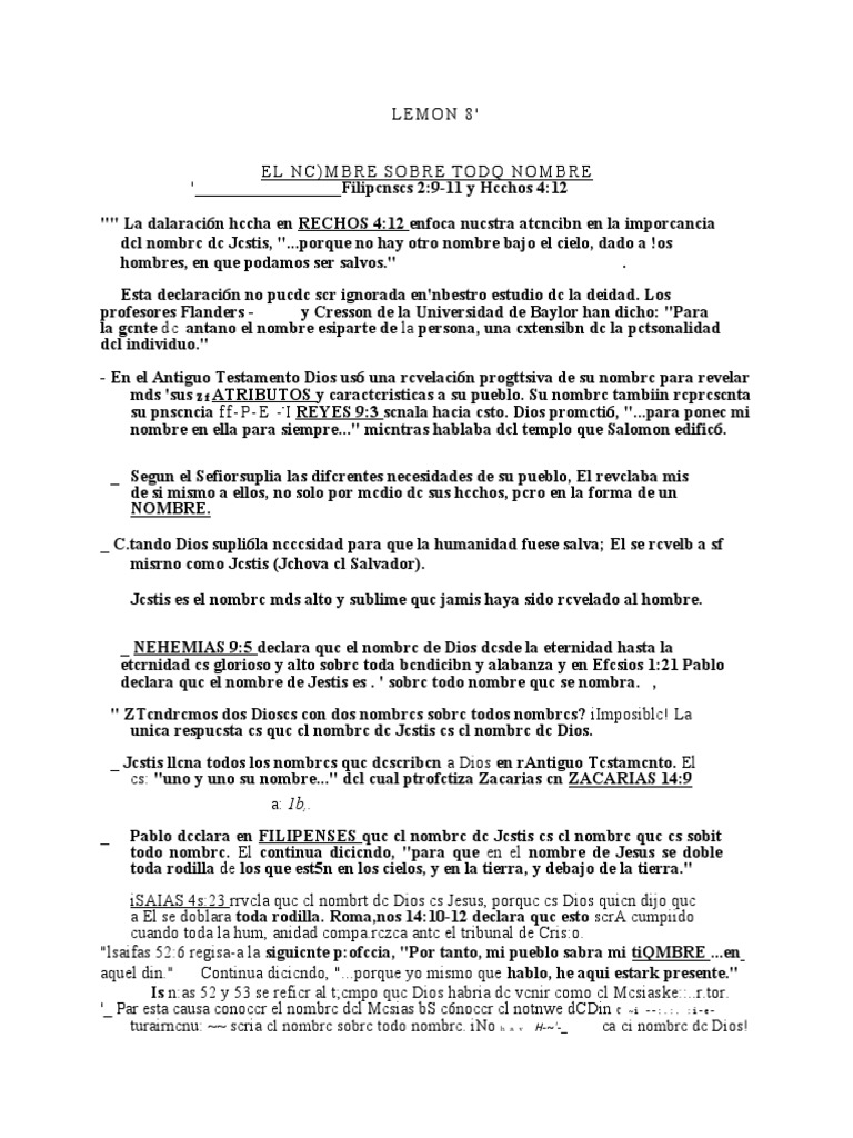 Lección 8 | PDF | Tetragrammaton | Nombres de Dios en el judaísmo