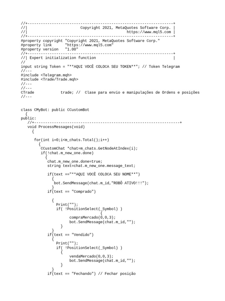 Script para Mt5 | Download grátis PDF | Informática | Engenharia de Software