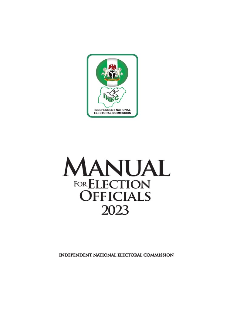 INEC 2023 Election Manual | PDF | Elections | Voting