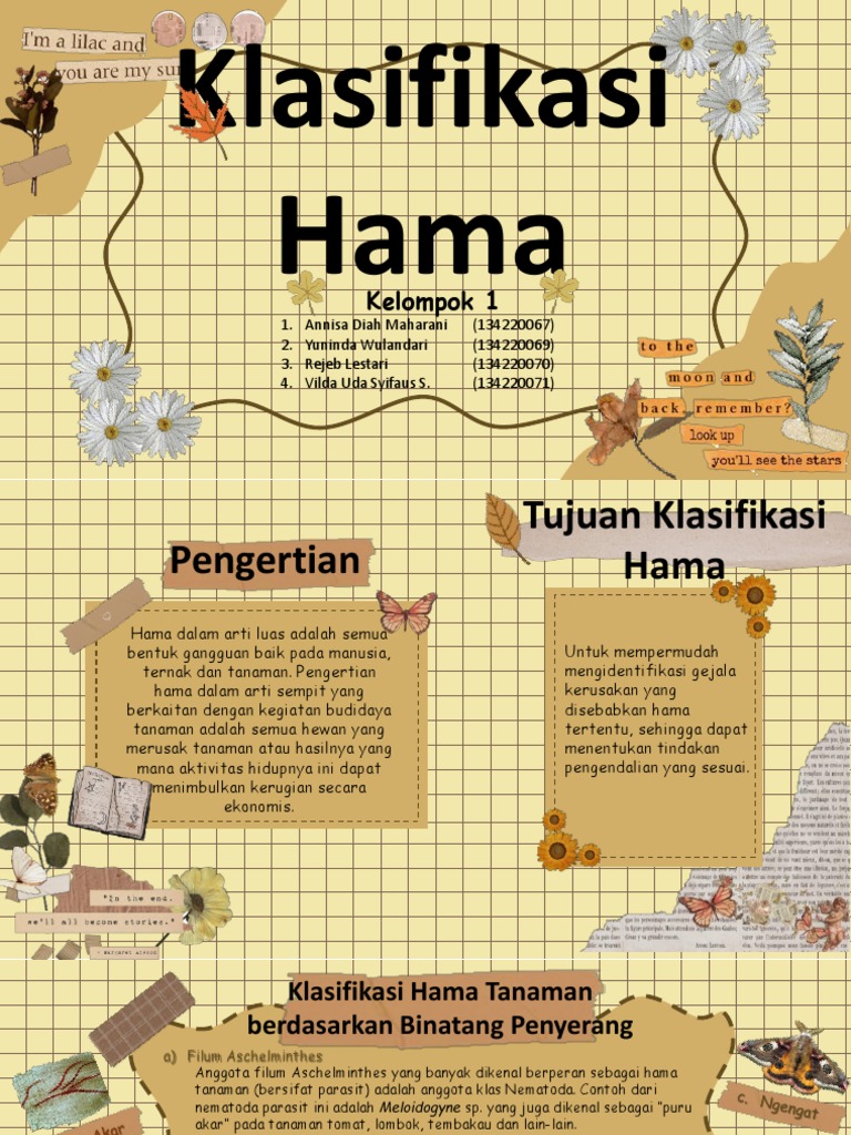 Kelompok 1 PPT Klasifikasi Hama | PDF | Sains & Matematika