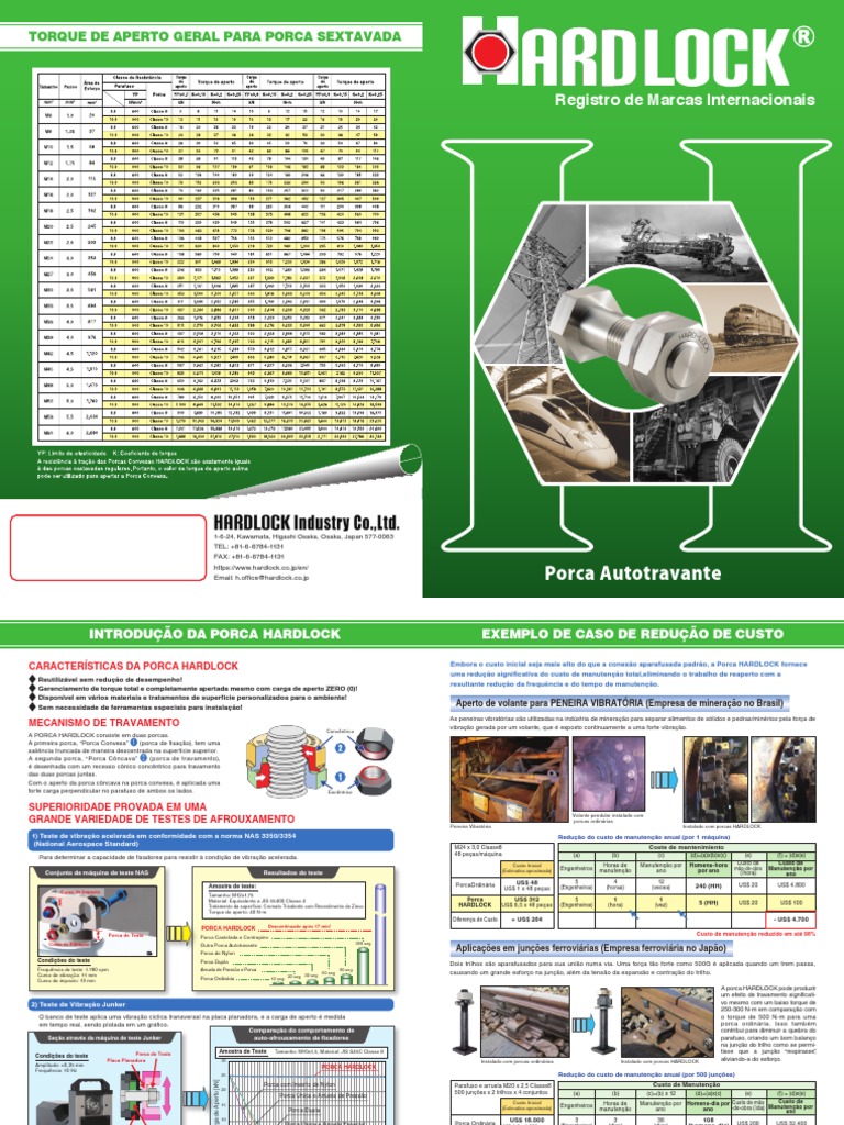 Catalogo Hardlock Port-5 | PDF | Porca (ferragem) | Parafuso