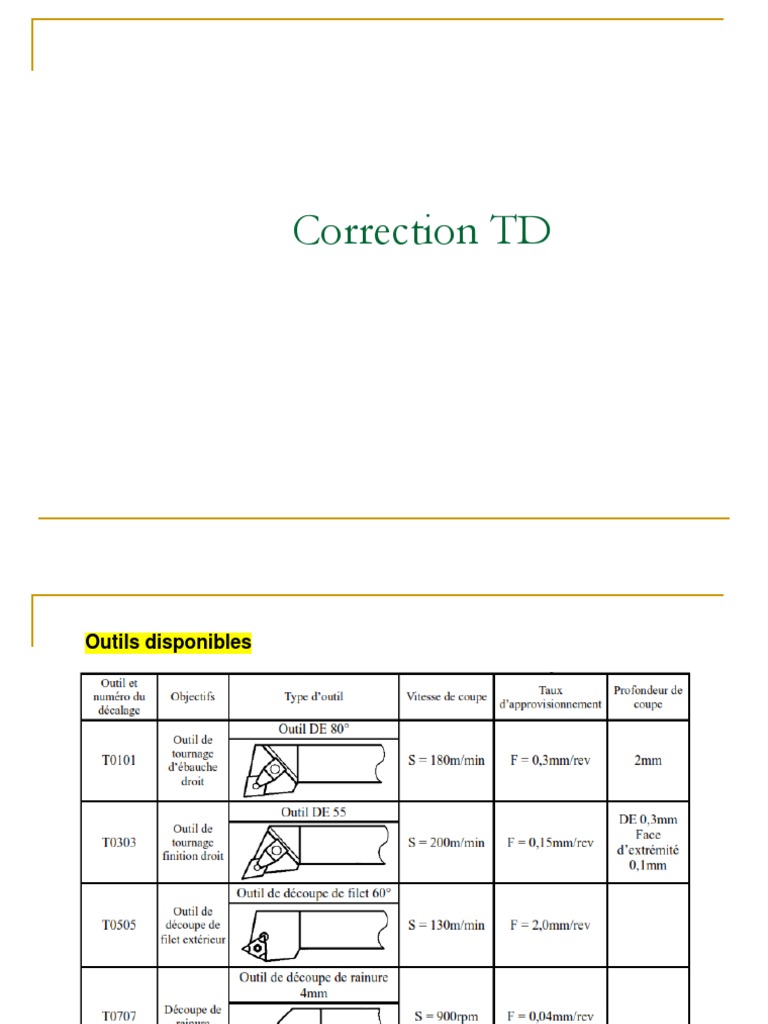 G76 - Cycle de Filetage-Correction TD | PDF