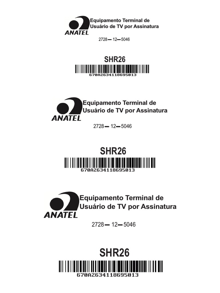 Equipamento de TV por Assinatura SHR26 | PDF