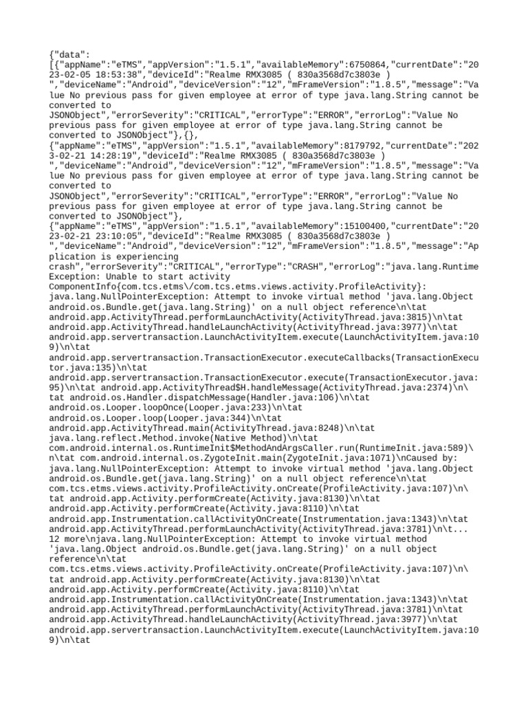 Ttms ErrorReport | Download Free PDF | Java (Programming Language) | Software Development