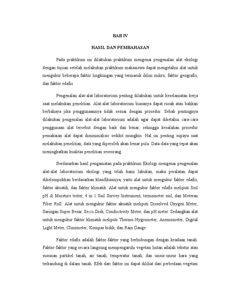 Bab Iv Hasil Pembahasan Laprak 1 | PDF