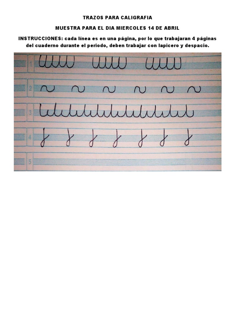 Trazos para Caligrafia2.2 | PDF